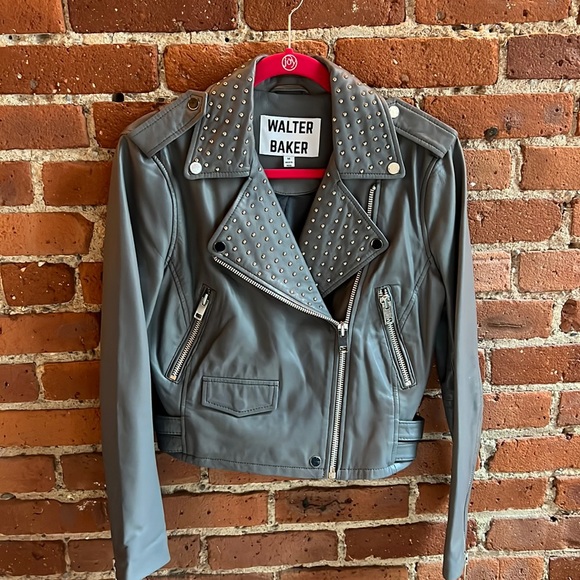 Walter Baker | Jackets & Coats | Walter Baker Studded Leather Jacket ...